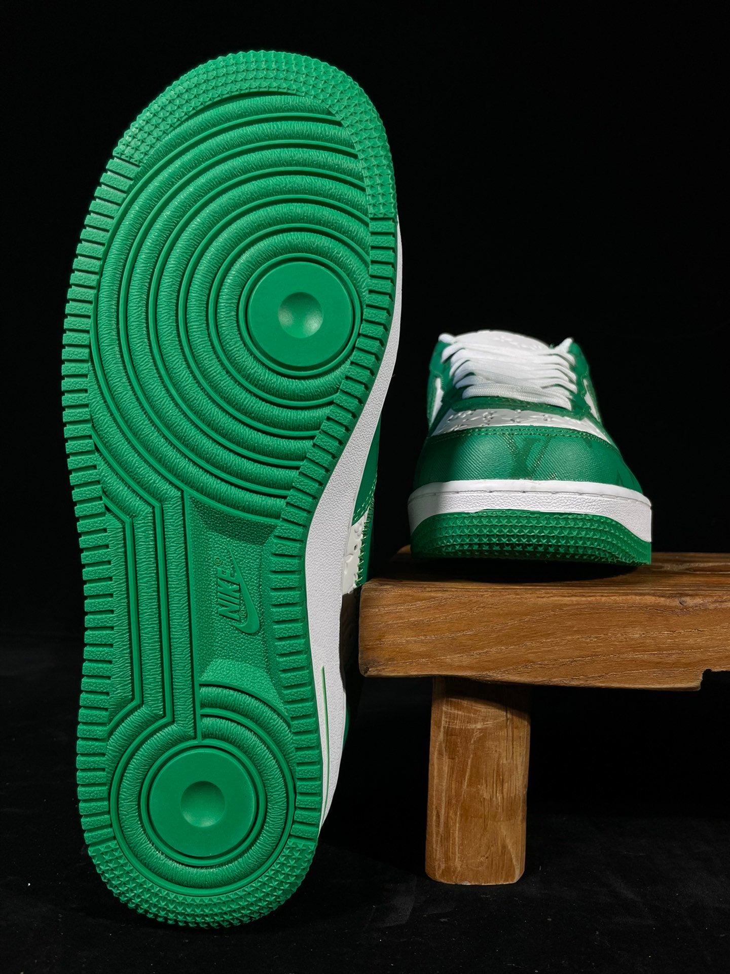VIRGIL ABLOH Logo Print Air Force 1 Green – oicustom