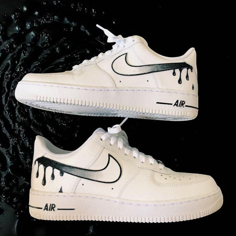 Custom Air Force 1 Black Drip Pattern – oicustom