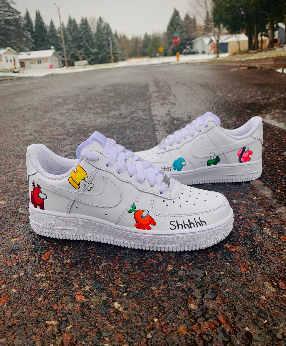 Custom Air Force 1 Shoes with Among Us Pattern – oicustom
