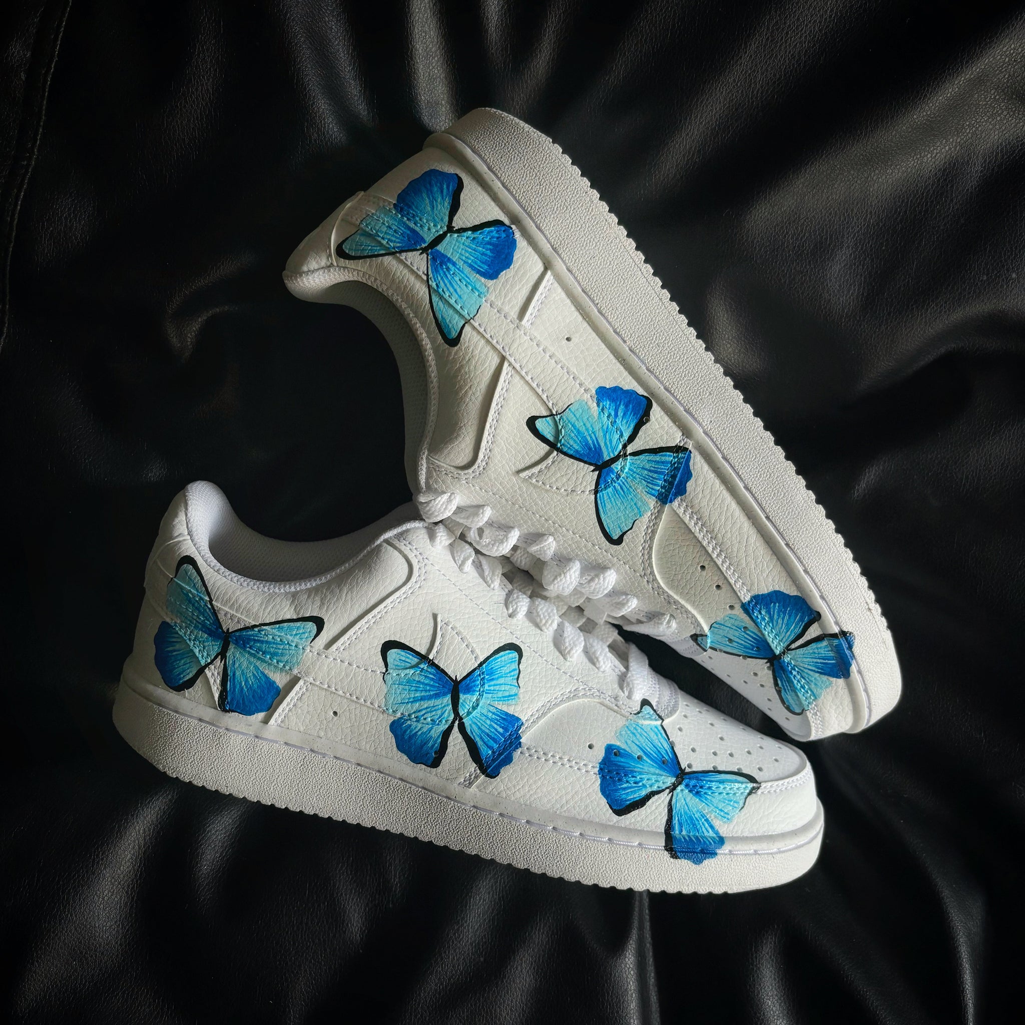 Custom Air Force 1 White Blue Butterflies – oicustom