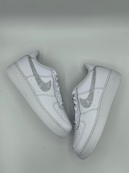 Custom Air Force 1 White With Rhinestone Design – oicustom