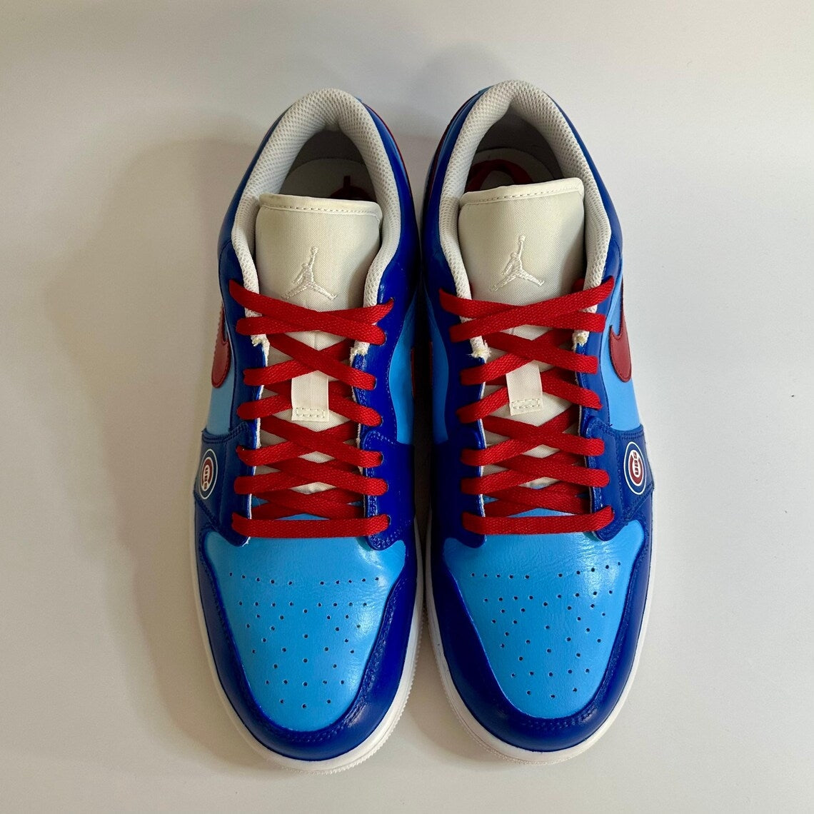 Custom Air Jordan 1 Blue Baby - Blue Red Cubs Theme – oicustom