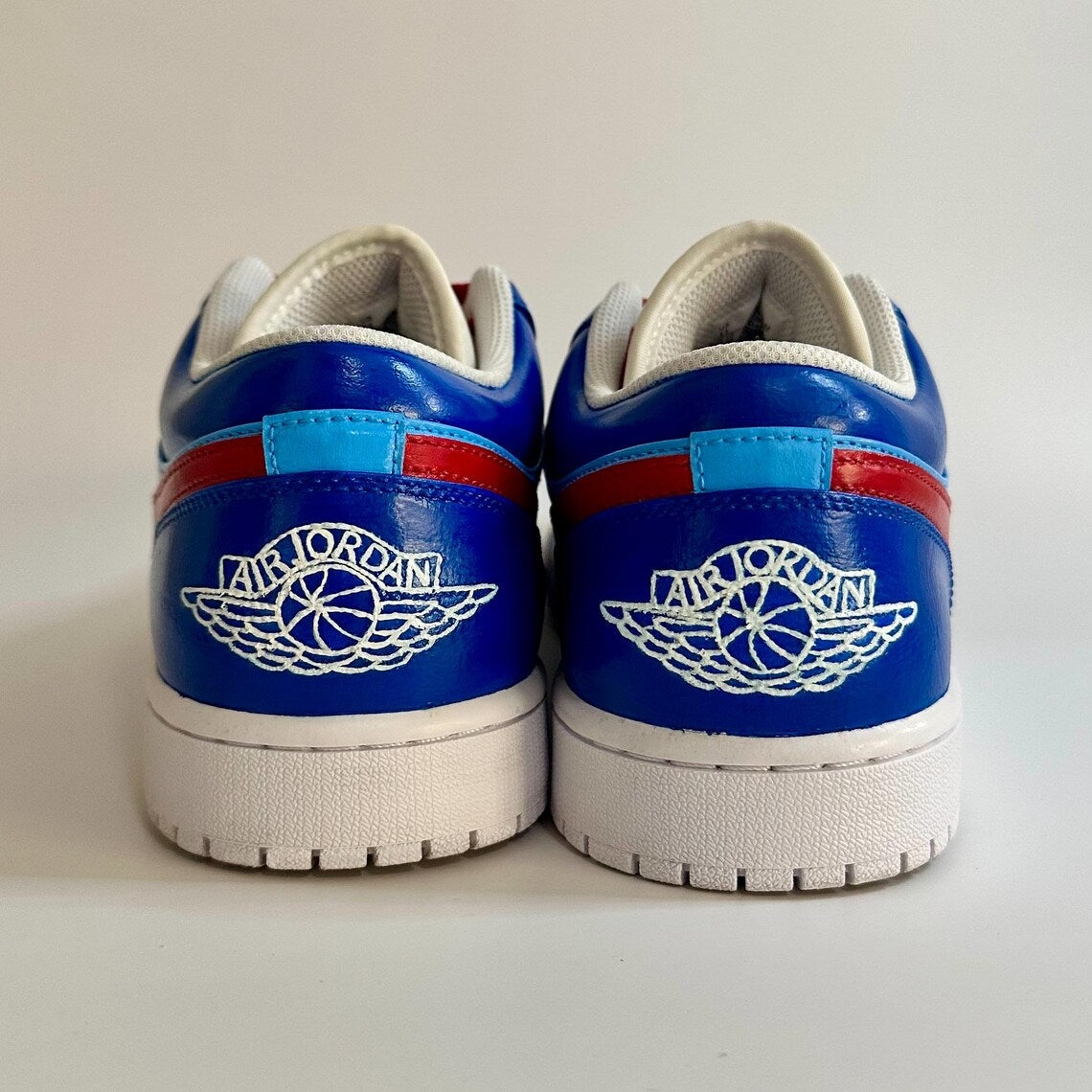 Custom Air Jordan 1 Blue Baby - Blue Red Cubs Theme – oicustom