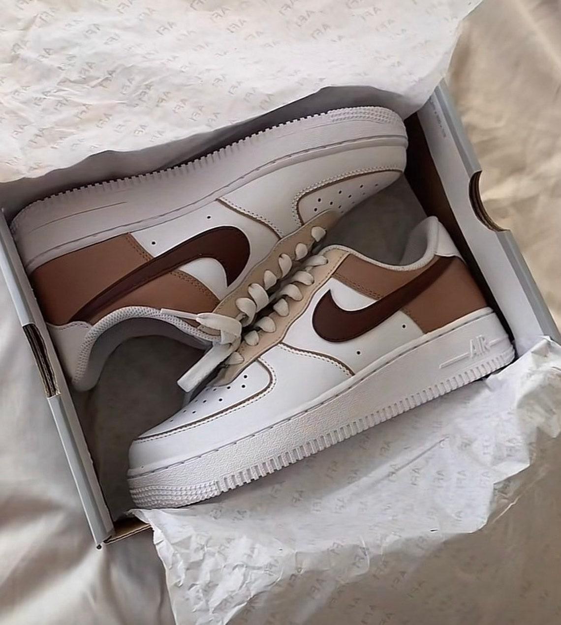 Af1 custom beige neutral latte coffee – oicustom