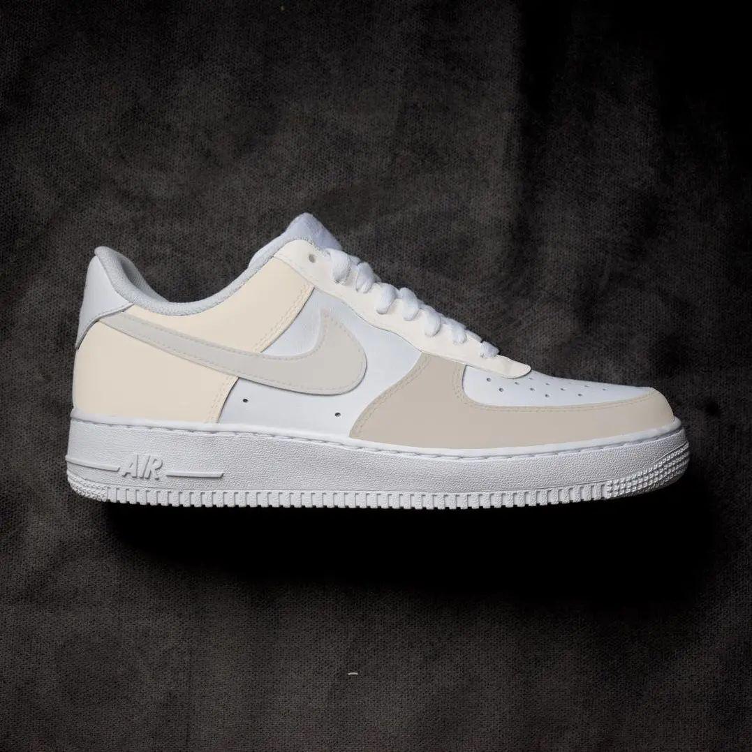 Af1 Custom Cream Colour Block Air Force 1 – oicustom