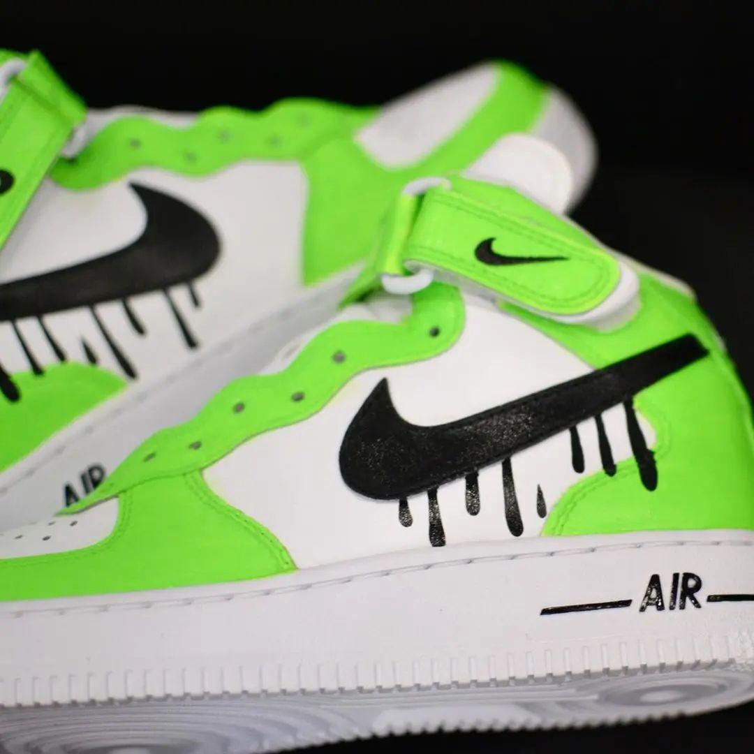 Af1 High Custom Drip Green Air Force 1 – oicustom