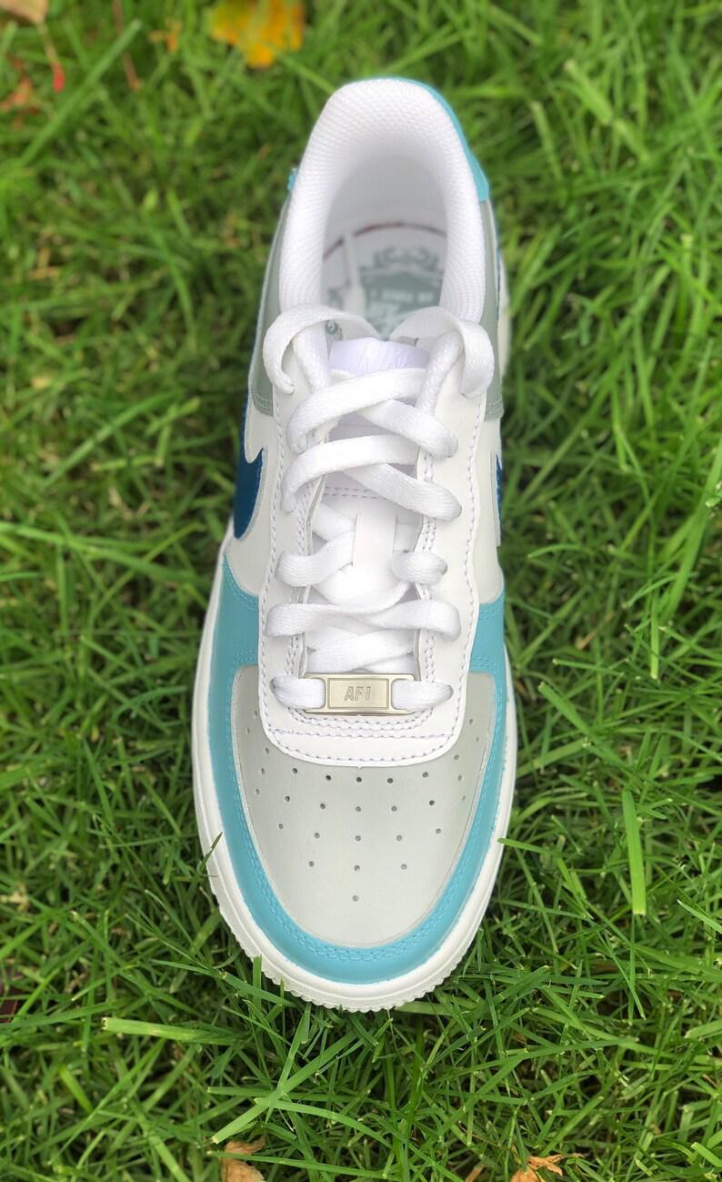 Blue And Gray CUSTOM Air Force 1's – oicustom