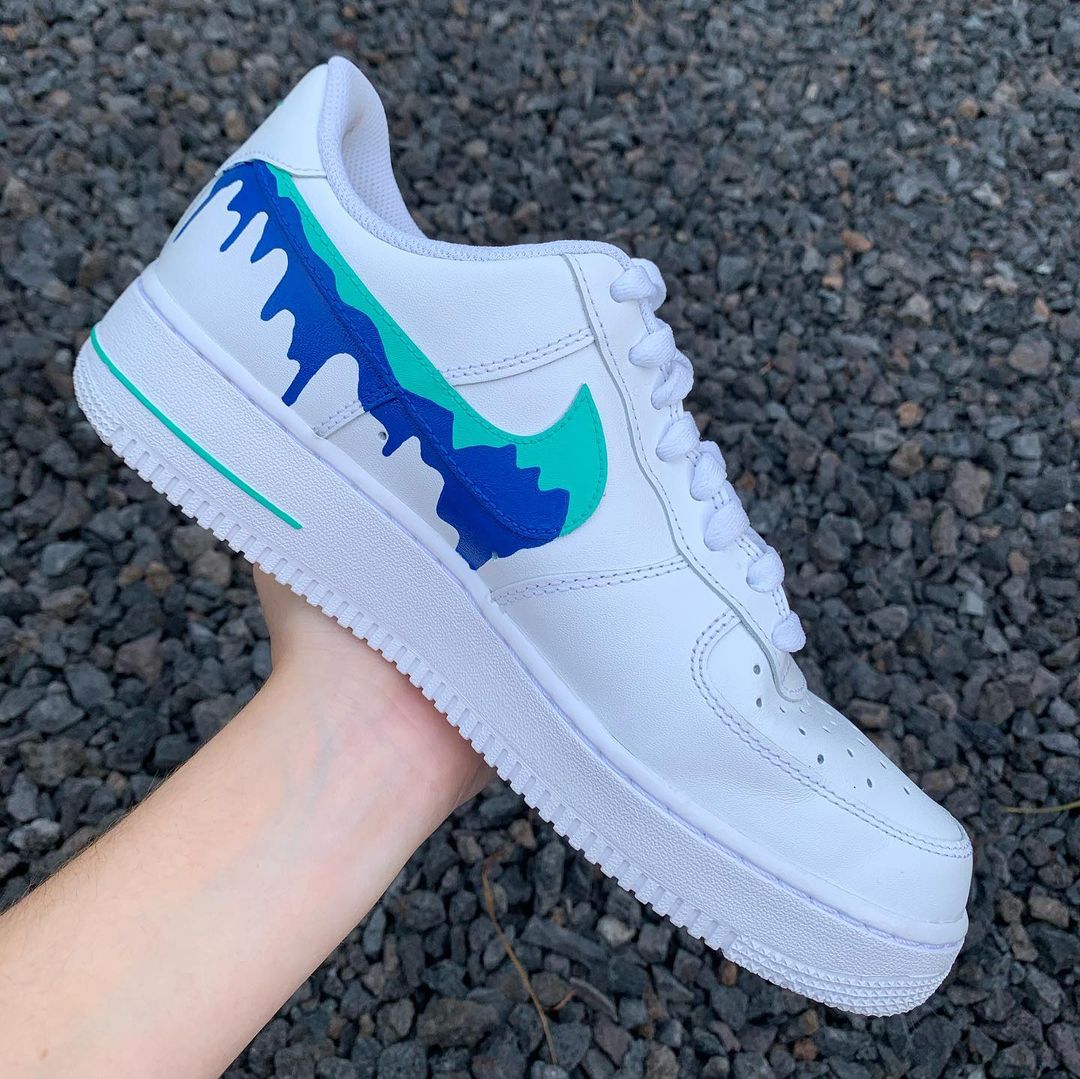 Blue Drip Custom Air Force 1 – oicustom
