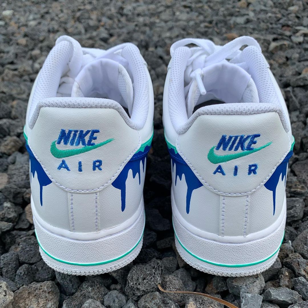 Blue Drip Custom Air Force 1 – oicustom