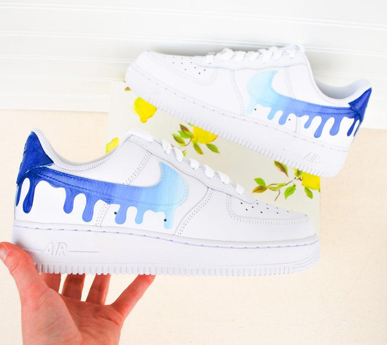 blue gradient air force 1 handpainted af1 gradient – oicustom