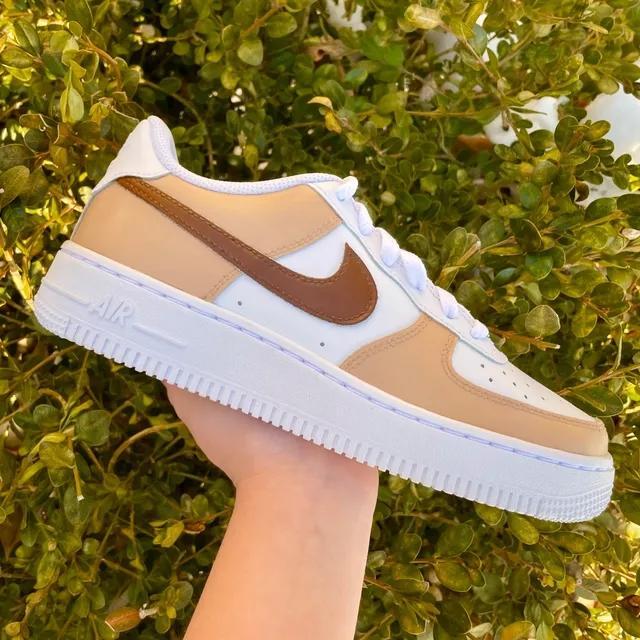 Custom Air Force 1 Beige Colorblock – oicustom