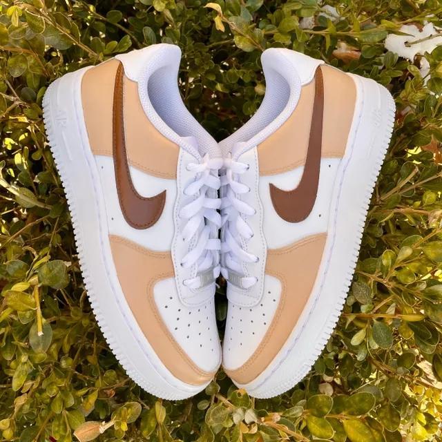 Custom Air Force 1 Beige Colorblock – oicustom
