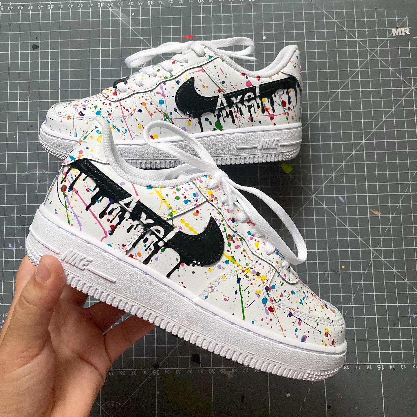 Custom Air Force 1 Black Splash – oicustom
