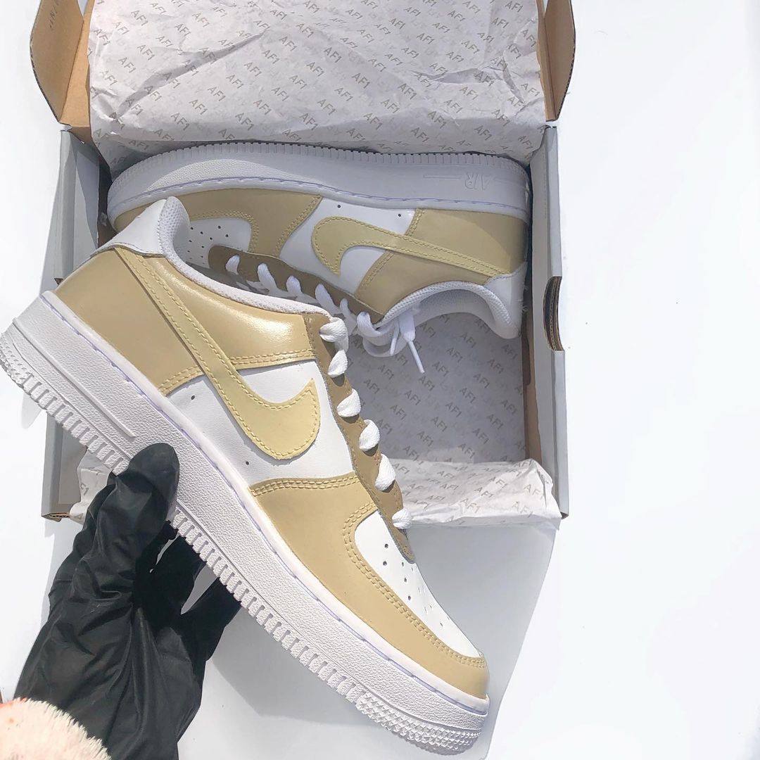 Custom Air Force 1 Dark Beige – oicustom