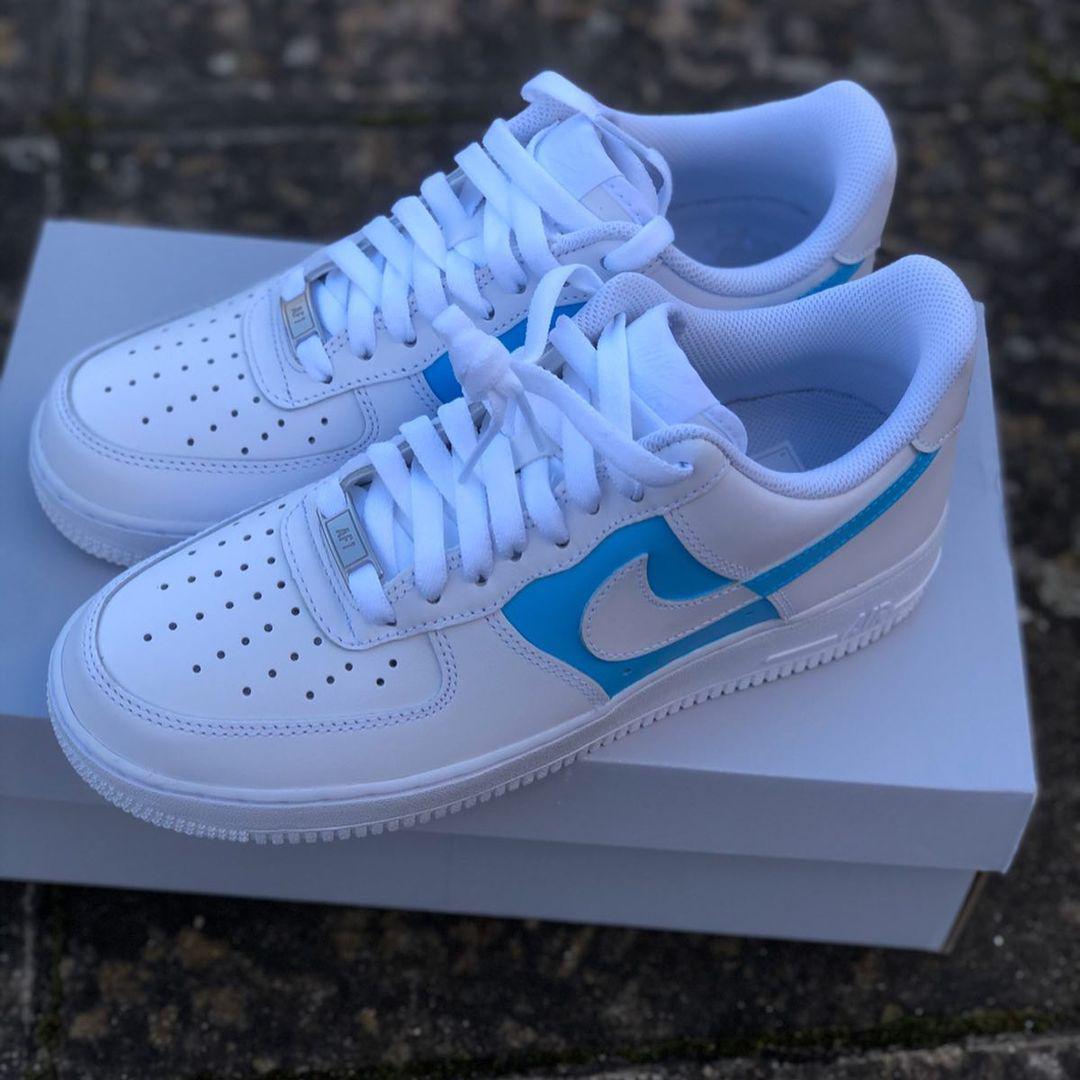 Custom Air Force 1 Half Light Blue – oicustom