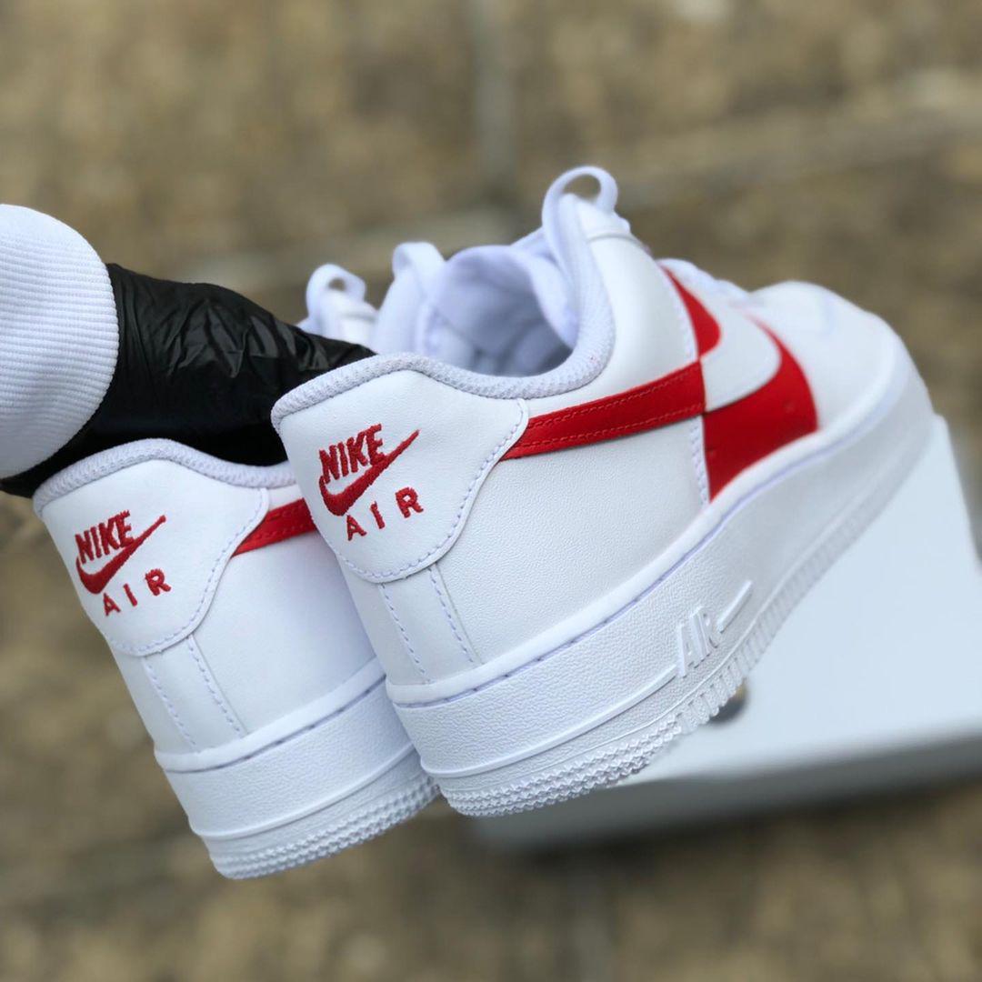 Custom Air Force 1 Half Red – oicustom