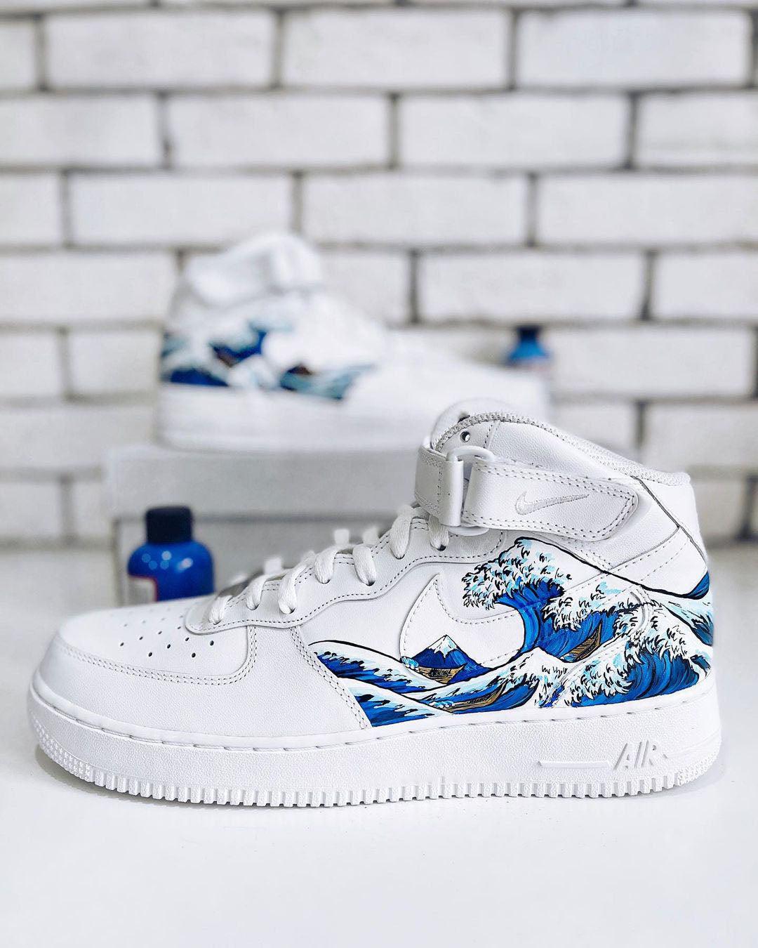 Custom Air Force 1 Mid Waves – oicustom