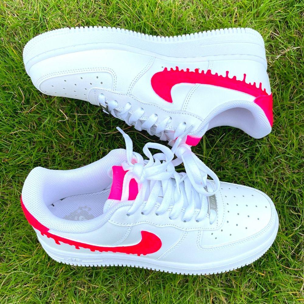 Custom Air Force 1 Red Drip Colour – oicustom