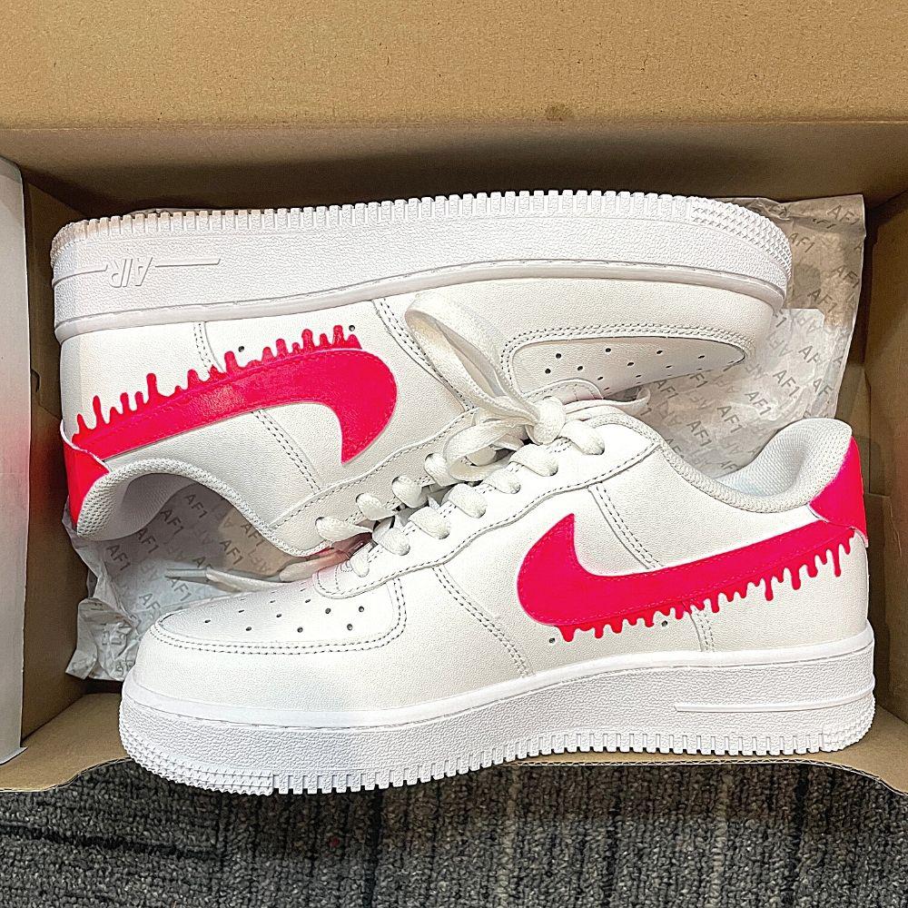 Custom Air Force 1 Red Drip Colour – oicustom