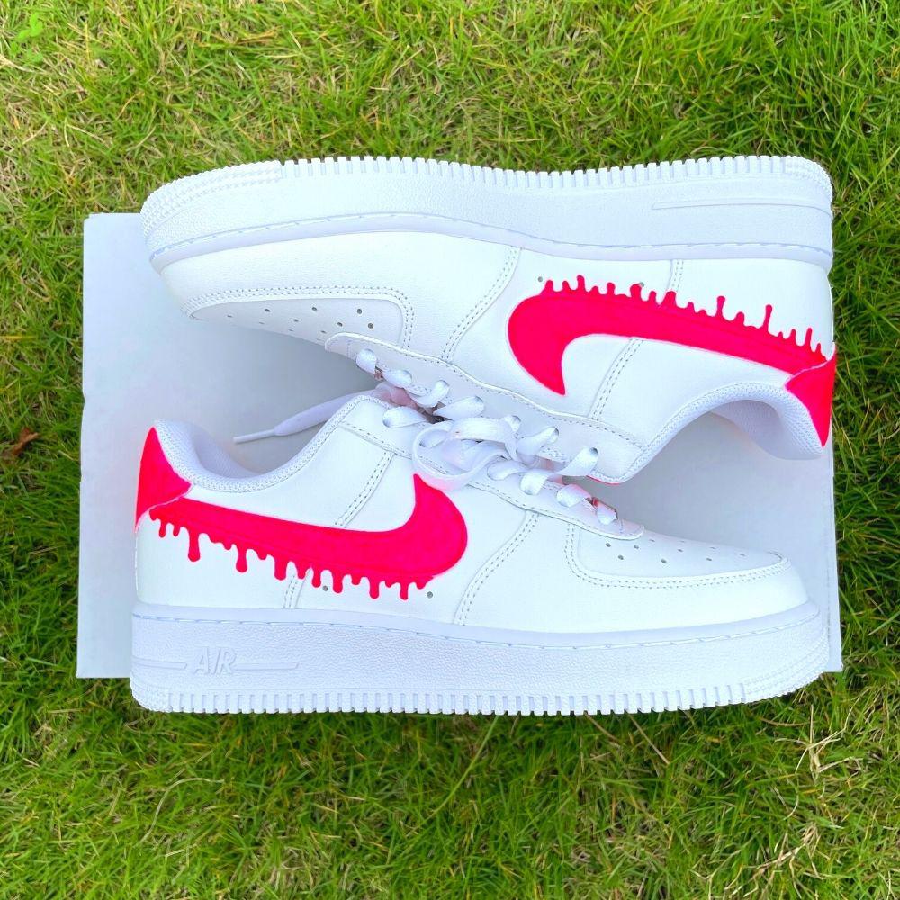 Custom Air Force 1 Red Drip Colour – oicustom