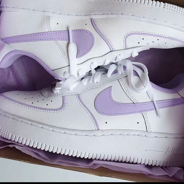 Custom Air Force One Lilac Swoosh Af1 – oicustom