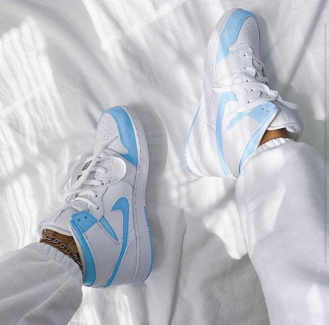 Custom Air Jordan 1 Baby Blue Painted Sneakers – oicustom