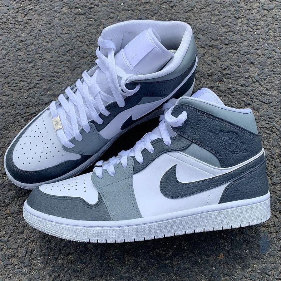 Custom Air Jordan 1 Grey Blue – oicustom