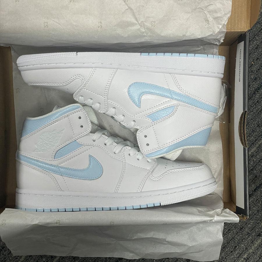Custom Air Jordan 1 Light Blue Swoosh – oicustom