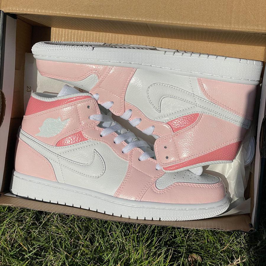 Custom Air Jordan 1 Mid Light Pink – oicustom