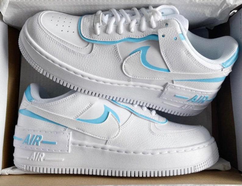 Custom Blue Air Force 1 Shadows – oicustom