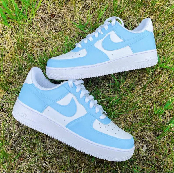Custom Nike Air Force 1 Colorblock Baby Blue – oicustom