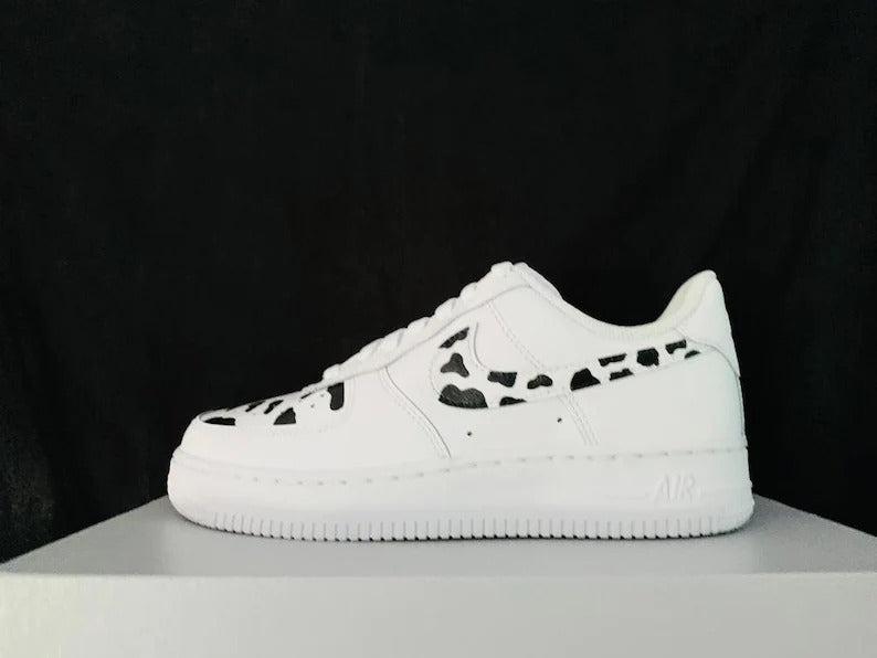 Custom Nike Air Force 1 Cow Black – oicustom
