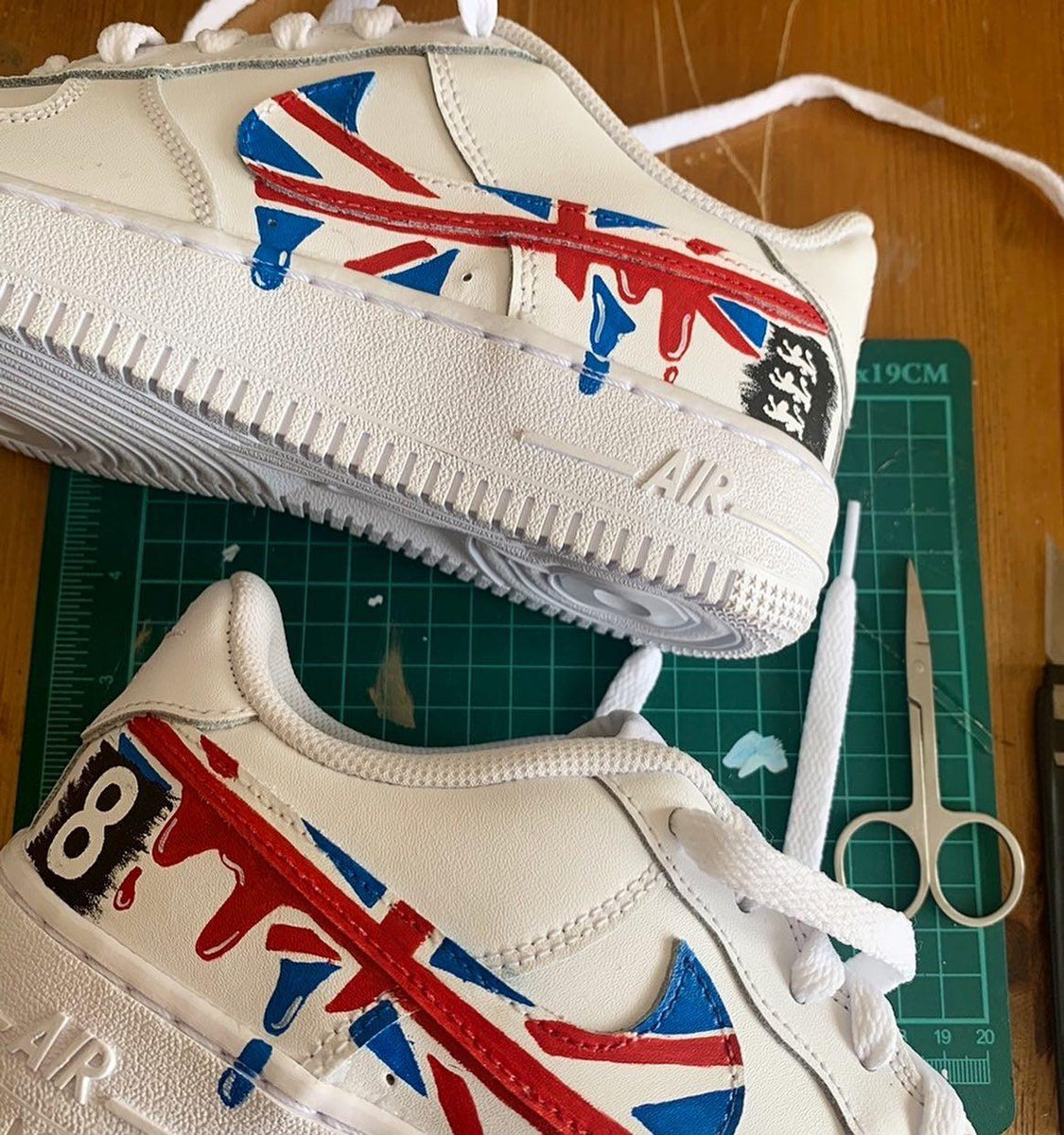 Custom Nike Air Force 1 United Kingdom flag – oicustom