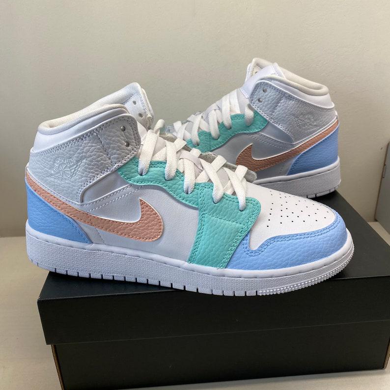 Custom Nike Air Jordan 1 Mid pastel colors – oicustom