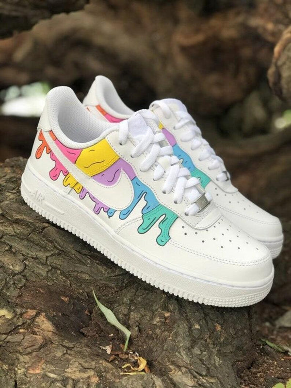 custom sneakers l rainbow drop nike air force 1 – oicustom