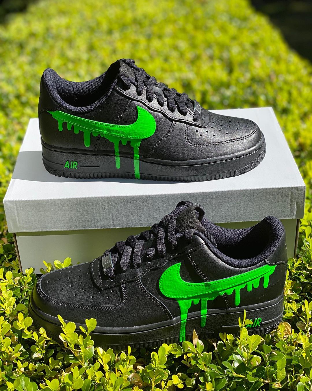 Dripping Custom Green Air Force 1’s – oicustom